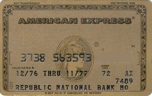 Bank Card: American Express - Republic National Bank 3-75 (Republic ...