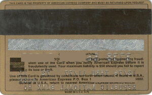 Bank Card: American Express - Republic National Bank 3-75 (Republic ...