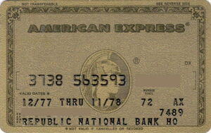 Bank Card: American Express - Republic National Bank 1-77 (Republic ...