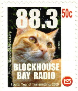 Stamp: Blockhouse Bay Radio "Penny the Kitten" Type 2 (New Zealand ...