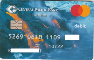 Bank Card: Mastercard Platinum (Central Pacific Bank, United States of ...