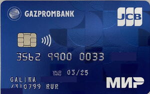 Bank Card: Gazprombank JCB-MIR (Gazprombank, RussiaCol:RU-JC-0011