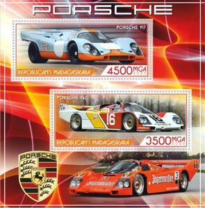 Stamp: Porsche (Madagascar: Illegal Stamps(Cars (2020)) Col:MG 2020-254