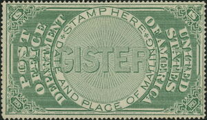 Stamp: Post Office Department - Registered (United States of America ...