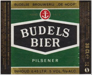 Drink Label: Budels Bier Pilsener (Budelse Brouwerij, NetherlandsCol:NL ...