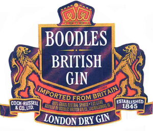 Drink Label: Importe Boodles British London Dry Gin (Boodles British ...
