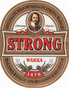 Drink Label: Warka strong (Browar Warka, PolandCol:PL-BEER-012230