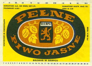 Drink Label: Piwo jasne pełne (Browar Kasztelan Sierpc, PolandCol:PL-BEER-012253