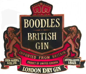 Drink Label: Imported Boodles British London Dry Gin (Cock, Russel & Co ...