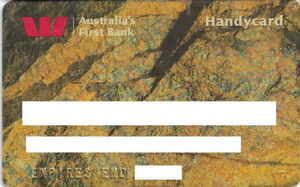 Bank Card: Handycard (Westpac Banking Corporation, AustraliaCol:AU-CR-0004