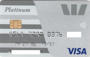 Bank Card: Visa Platinum (Westpac Banking Corporation, AustraliaCol:AU ...
