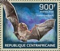 Stamp: Bats (Central African Republic(Bats 2014) Mi:CF 4711,Yt:CF 3219
