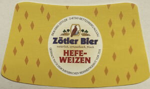 Drink Label: Zotler Bier Hefe-Weizen (Privat-Brauerei Zötler, Germany ...