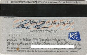 Bank Card: Krungthai Bank (Krung Thai Bank, ThailandCol:TH-VI-0183