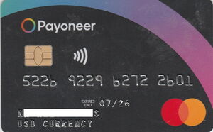 Bank Card: Payoneer MasterCard (Payoneer Europe Limited, United Kingdom ...