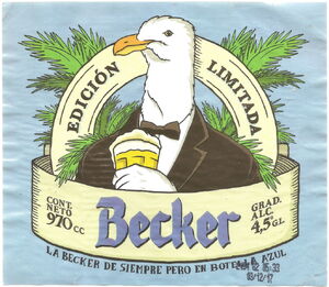 Drink Label: Becker (Embotelladoras CCU S.A., ChileCol:CL-BEER-000127