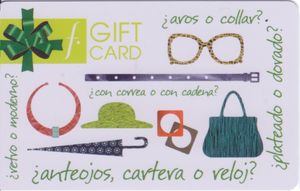 Gift Card: Accesorios (Falabella, Chile(Cinta Verde) Col:CL-F-029 💳