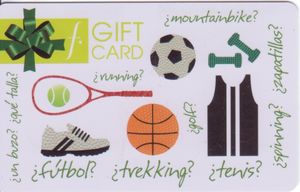 Tarjeta Regalo: Deportes (Falabella, Chile(Cinta Verde) Col:CL-F-031 💳