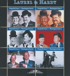 Stamp: Laurel and Hardy (Madagascar: Illegal Stamps(Famous People (2022 ...