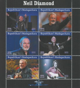 Stamp: Neil Diamond (Madagascar: Illegal Stamps(Famous People (2022 ...