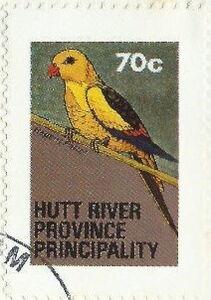 Stamp: Parrots, Regent Parrot (Australia: Cinderella Stamps(Hutt River ...