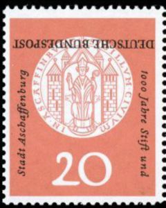Stamp: Townseal of Aschaffenburg from the year 1332 (Germany, Federal ...