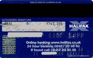 Bank Card: Halifax (Halifax, United Kingdom of Great Britain & Northern ...