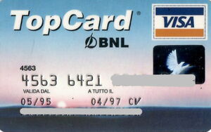 Bank Card: Top Card BNL (Banco Nazionale del Lavoro (BNL), ItalyCol:IT ...