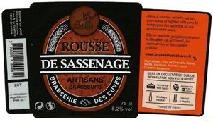 Drink Label: Rousse de Sassenage (Brasserie des Cuves, FranceCol:FR-BEER-006945