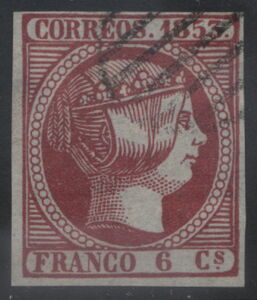 Stamp: Queen Isabel II (Spain(Queen Isabel II) Mi:ES 17b,Yt:ES 17a,Sg ...