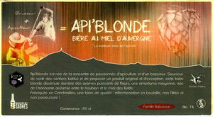 Drink Label: Api'Blonde (Brasserie des Sagnes, FranceCol:FR-BEER-007415