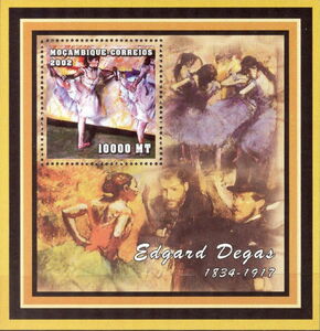 Stamp: Paintings by Edgar Degas (Mozambique: Illegal Stamps(Paintings ...