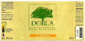 Drink Label: Dobla La Blonda (Brasserie Dobla, FranceCol:FR-BEER-007653