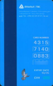 Bank Card: TBC Bank Visa Blue (TBC Bank, GeorgiaCol:GE-VI-0019