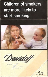 حزمة السجائر: Davidoff Gold SL SL-Line (المملكة المتحدةCol:GB-CT-0263