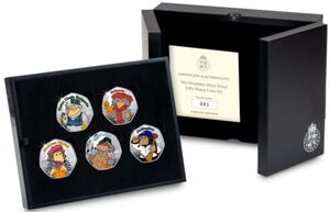 Coin: 50 Pence (Set 5x50 Pence - The Wombles 50th anniversary - Silver ...
