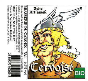 Drink Label: Cervoise Bio (Brasserie du Caroux, FranceCol:FR-BEER-008060