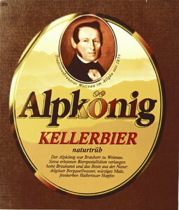 Drink Label: Alpkonig Kellerbier (Memminger Brauerei, Germany, Federal ...