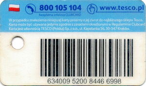 Functional Card: Tesco Club Card (Shops - Supermarkets, Poland(Tesco ...