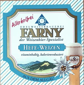 Drink Label: Farny Hefe-Weizen Alkoholfrei (Edelweissbrauerei Farny ...