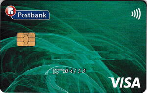 Bank Card: Postbank Visa - 0422 (Postbank, BulgariaCol:BG-VI-0189