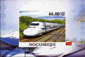 Stamp: Japanese High Speed Trains (Mozambique: Illegal Stamps ...