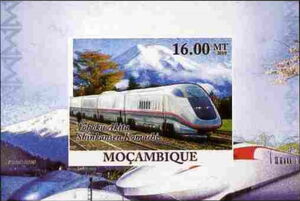 Stamp: Japanese High Speed Trains (Mozambique: Illegal Stamps ...