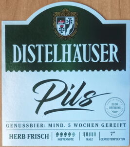 Drink Label: Distelhauser Pils (Distelhäuser Brauerei, Germany, Federal ...