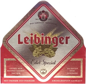 Drink Label: Leibinger Edel Spezial (Brauerei Max Leibinger GmbH ...