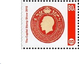 Stamp: Capital Stamp Show - King George V One Penny Stamp (New Zealand ...