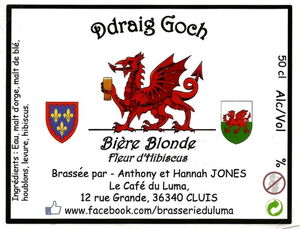 Drink Label: Draig Goch (Brasserie du Luma, FranceCol:FR-BEER-009019