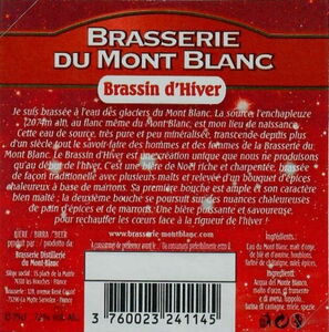 Drink Label: Brassin d'Hiver (Brasserie du Mont Blanc, FranceCol:FR ...