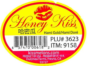 Fruit Sticker: Honey Kiss #3623 Gold Hami (United States of AmericaCol ...