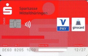 Bank Card: Sparkasse DebitCard (Sparkasse Mittelthuringen, Germany ...